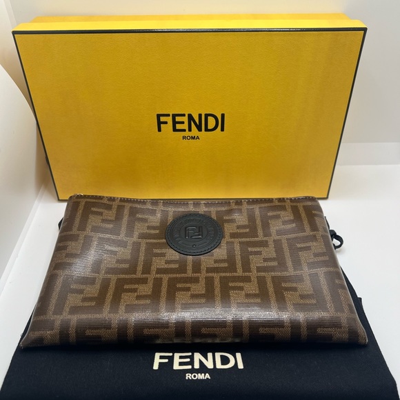Fendi | Bags | Fendi Flat Pouch W Receipt | Poshmark
